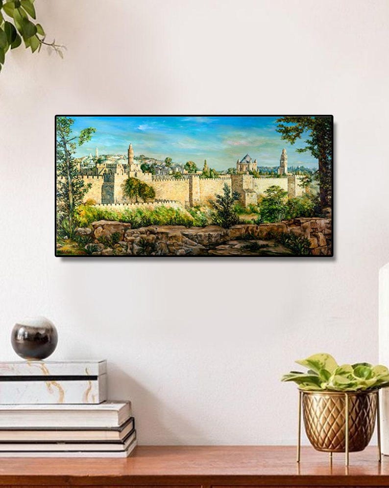 Jerusalem Wall Art Canvas Print: Israeli Cityscape by Natan Cooper - Etsy