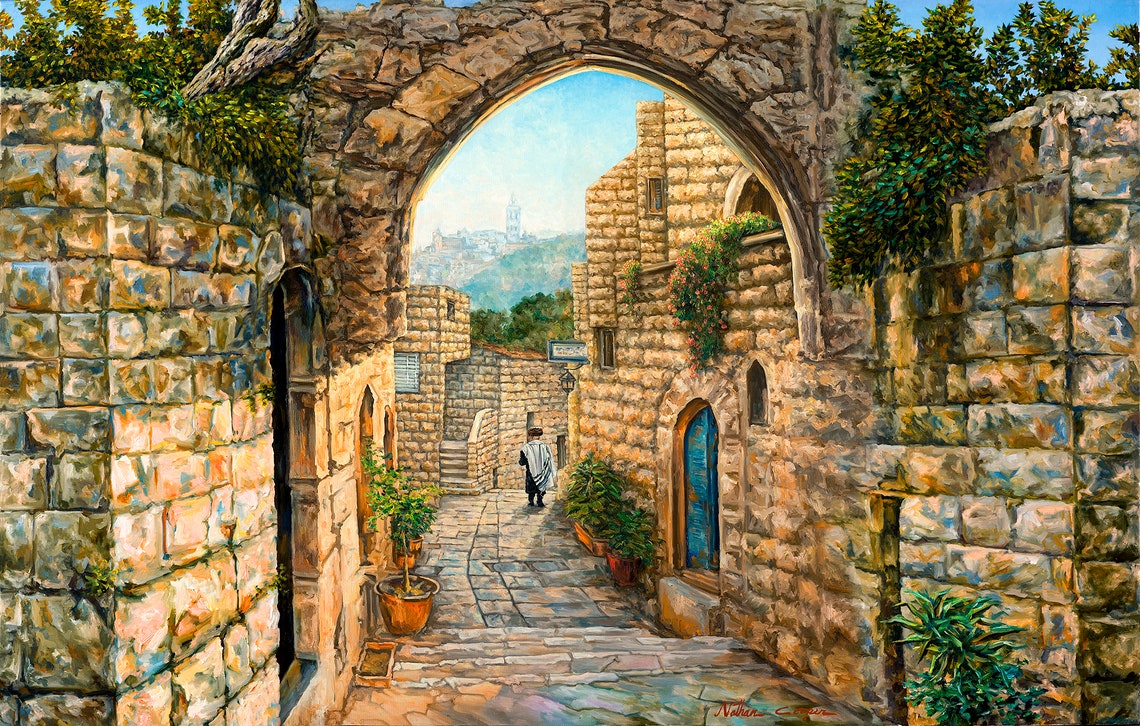Jerusalem Alley/jerusalem Landscape/realistic Judaica Wall - Etsy