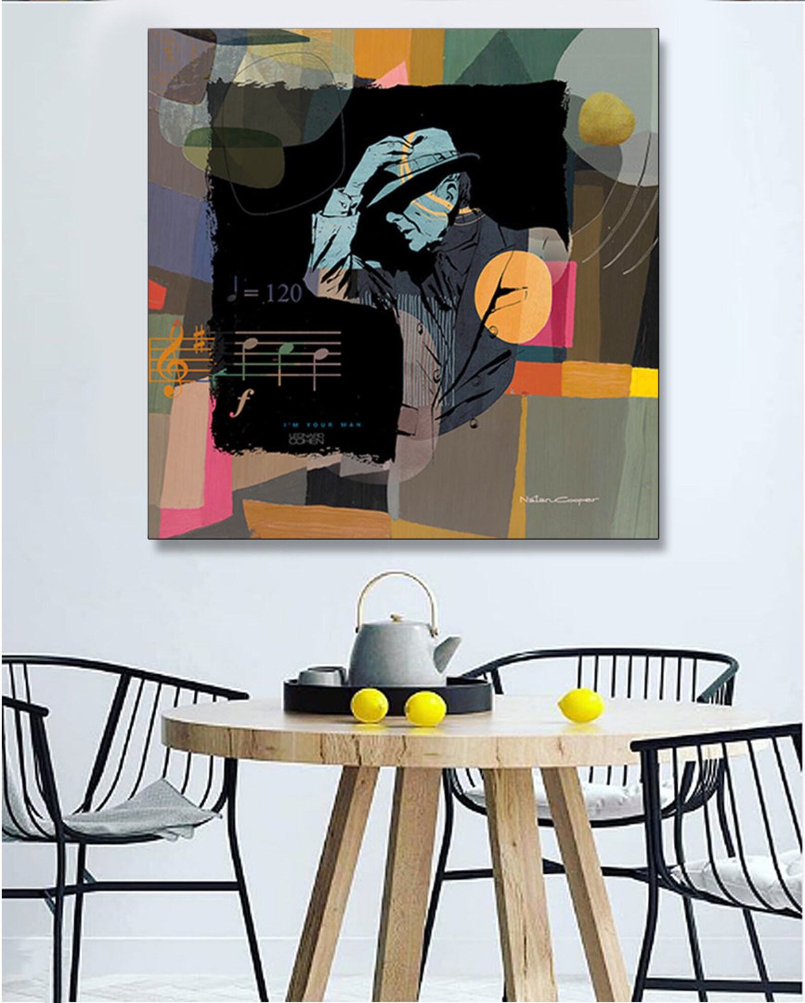 Leonard Cohen Square Print/music Art/contemporary - Etsy