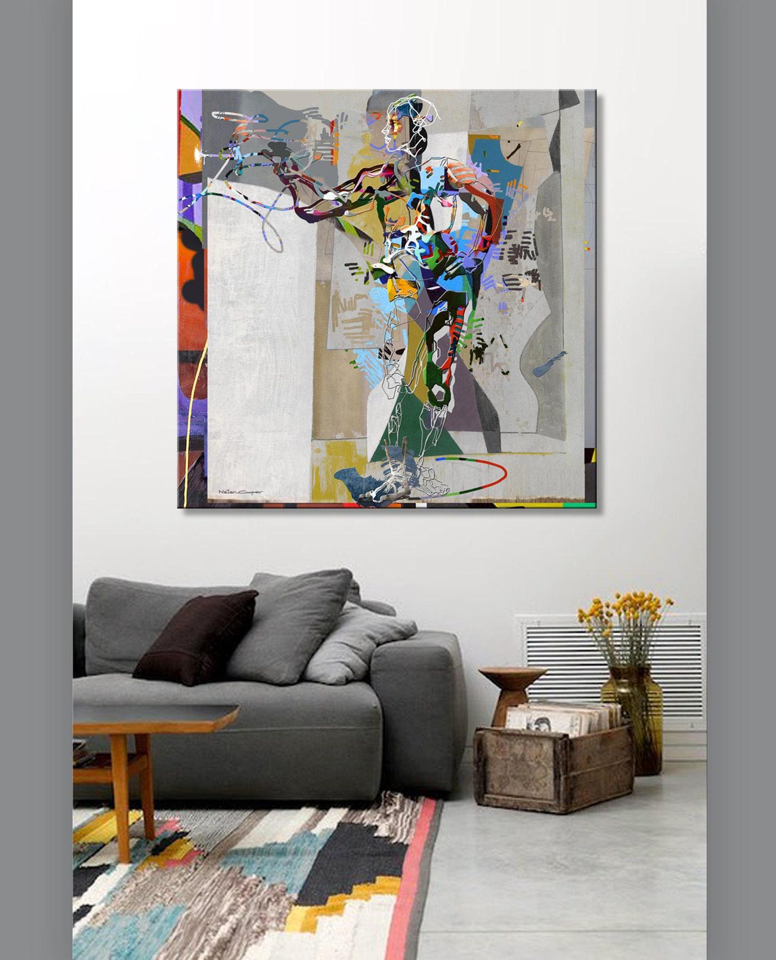 Abstract Canvas Print: Large Colorful Modern Wall Art by Natan Cooper ...