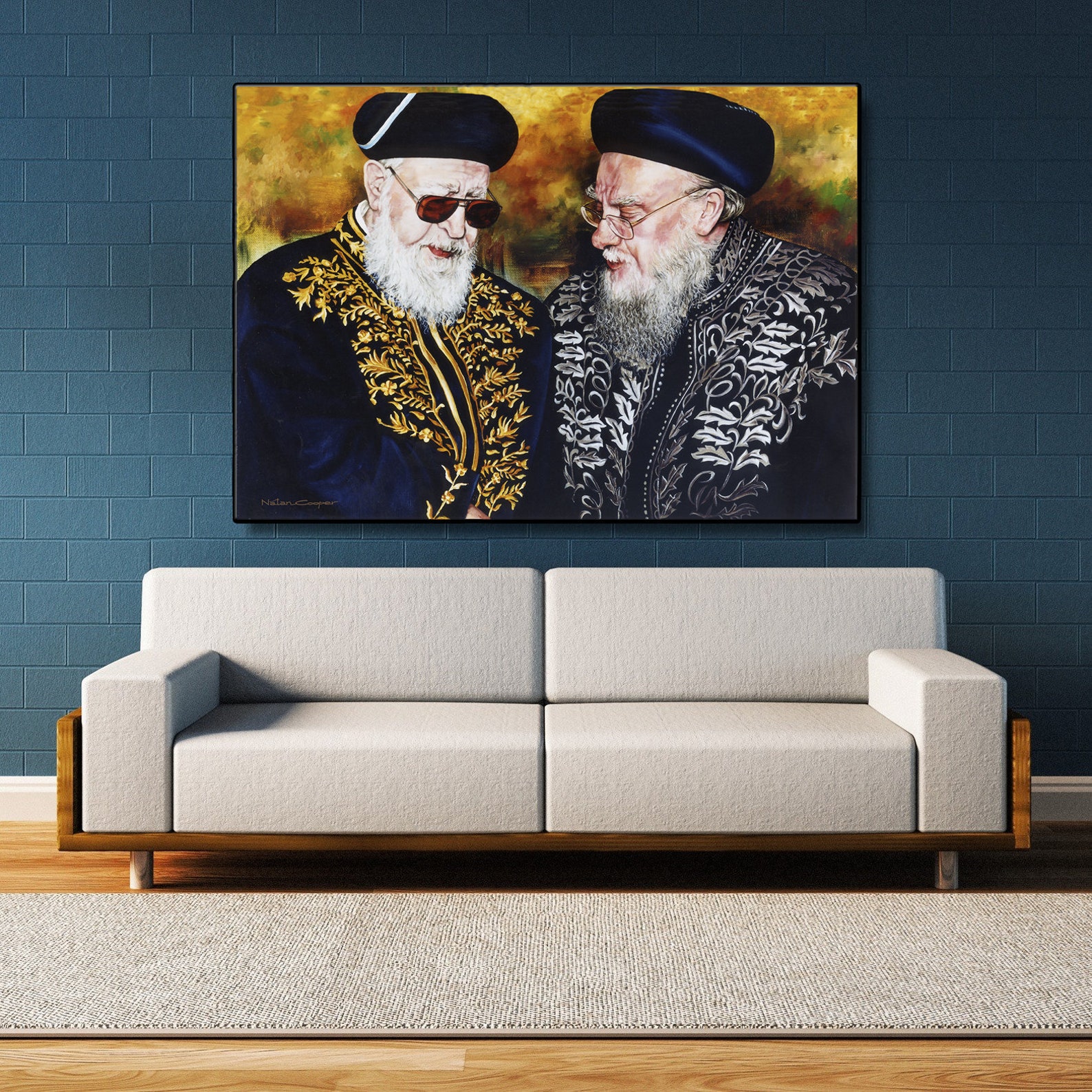 Rabbi Ovadia Yosef and Rabbi Bakshi Doron/jewish Wall/torah/realistic ...