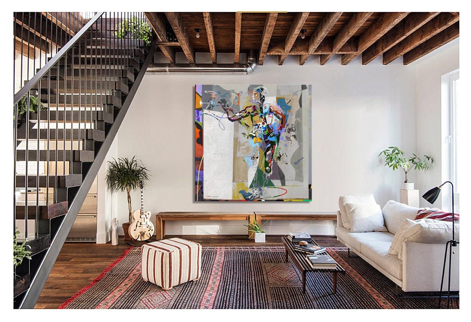 Abstract Canvas Print: Large Colorful Modern Wall Art by Natan Cooper ...