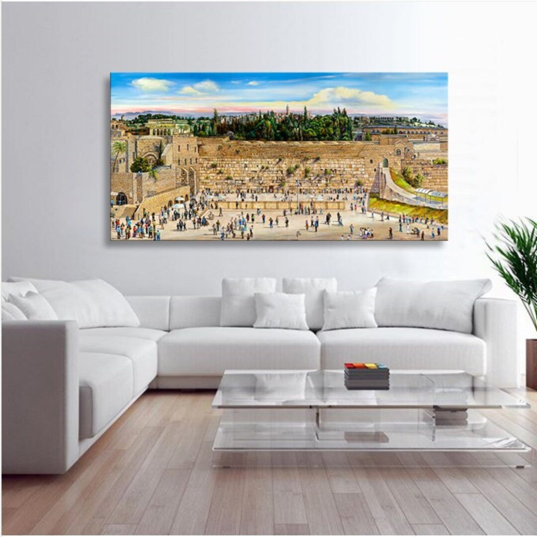 Western Wall/kotel/jerusalem Landscape/realistic Judaica Wall Art ...