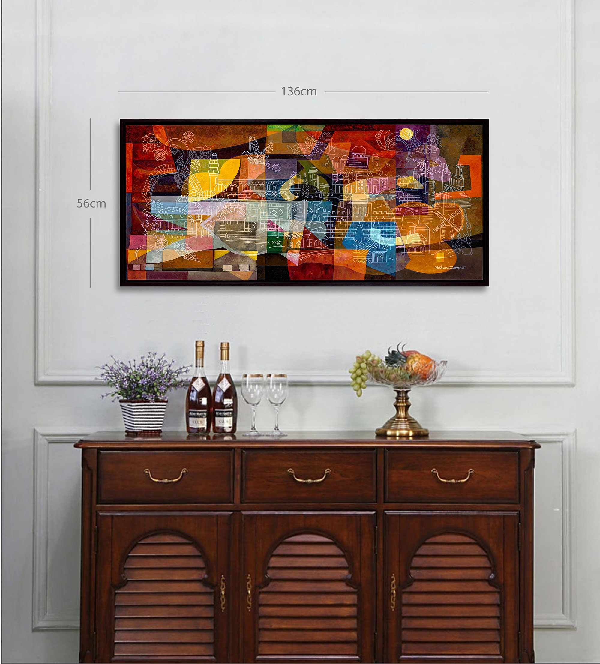 JERUSALEM Abstract /colorful /judaica Wall Art/ Jewish Modern - Etsy