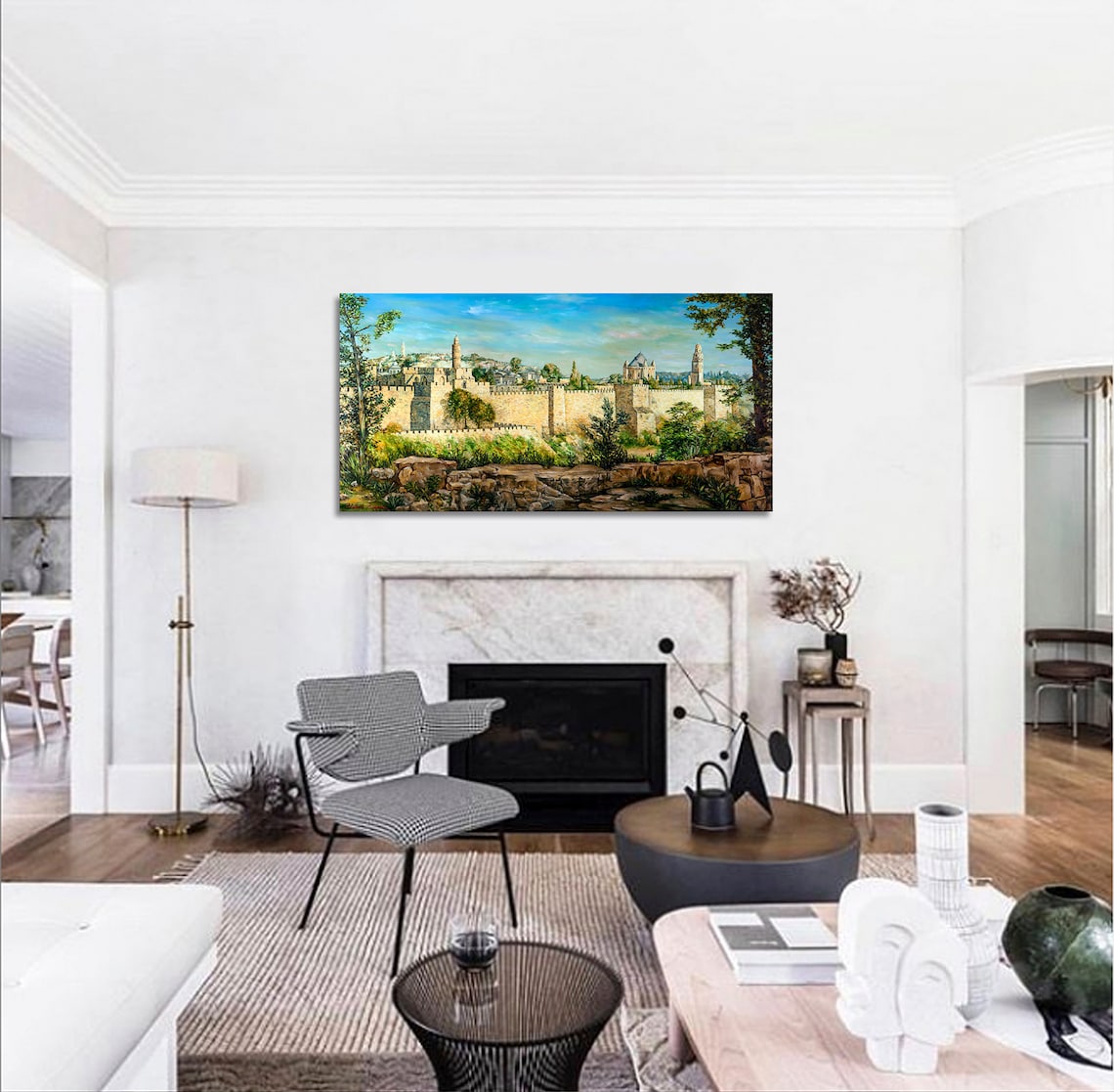 Jerusalem Wall/jerusalem Landscape/realistic Judaica Wall - Etsy