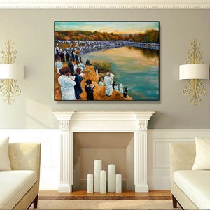 Tashlich at Uman/rosh Hashana/jewish Figure Wall Art/realistic Judaica ...