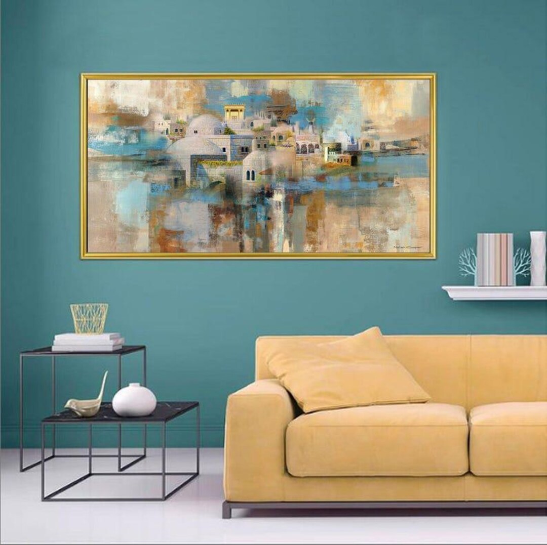 JERUSALEM /colorful /judaica Wall Art/ Jewish Modern Art/ Contemporary ...