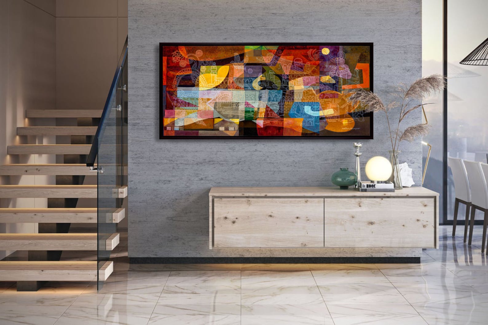 JERUSALEM Abstract /colorful /judaica Wall Art/ Jewish Modern - Etsy