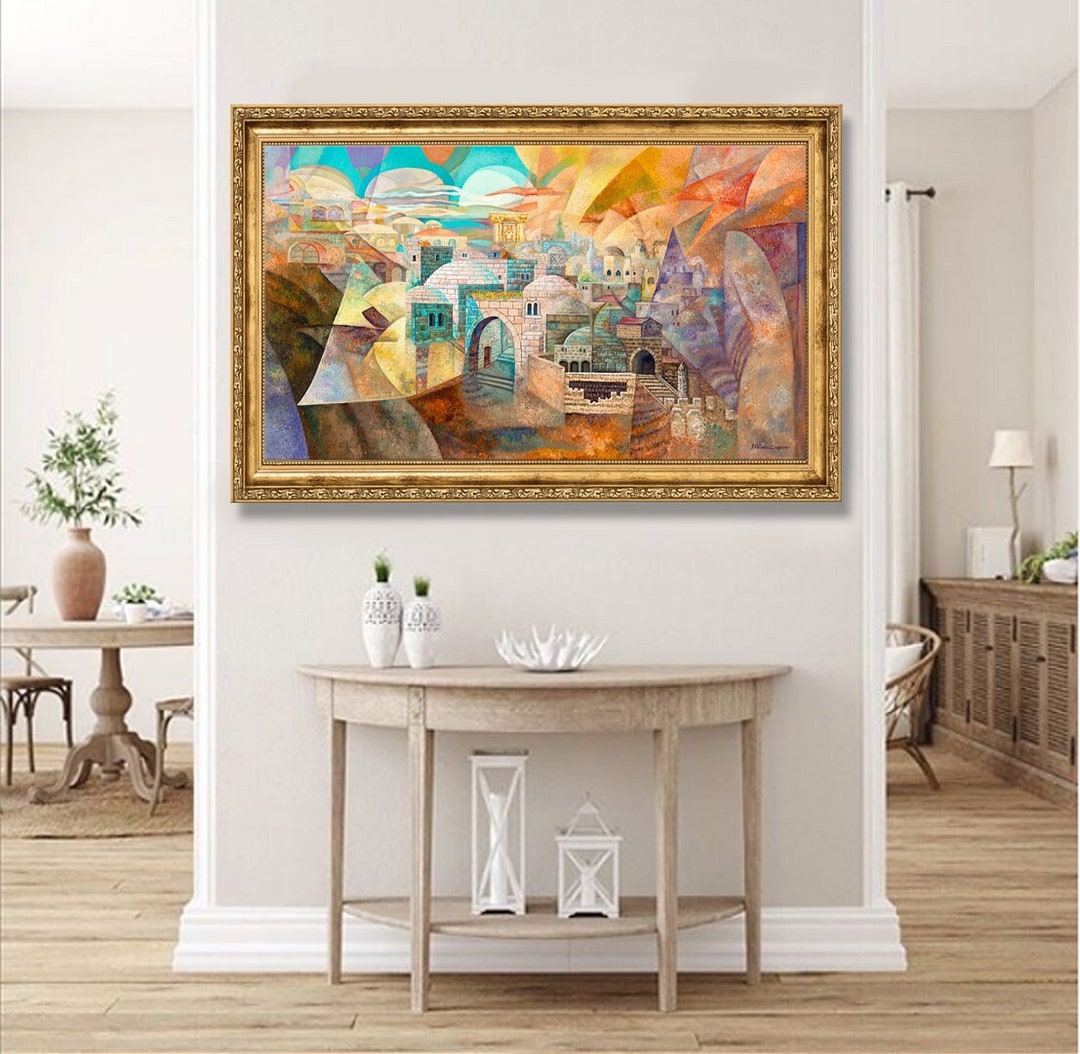 The Holy City/jerusalem/judaica Wall Art/jewish Modern Art/contemporary ...