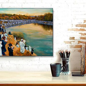 Tashlich at Uman/rosh Hashana/jewish Figure Wall Art/realistic Judaica ...