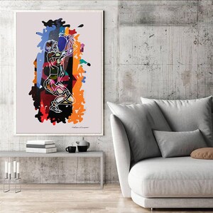 Original Oil Painting by Natan Cooper, Abstract Contemporary Art, Colorful Wall Decor, Large ...