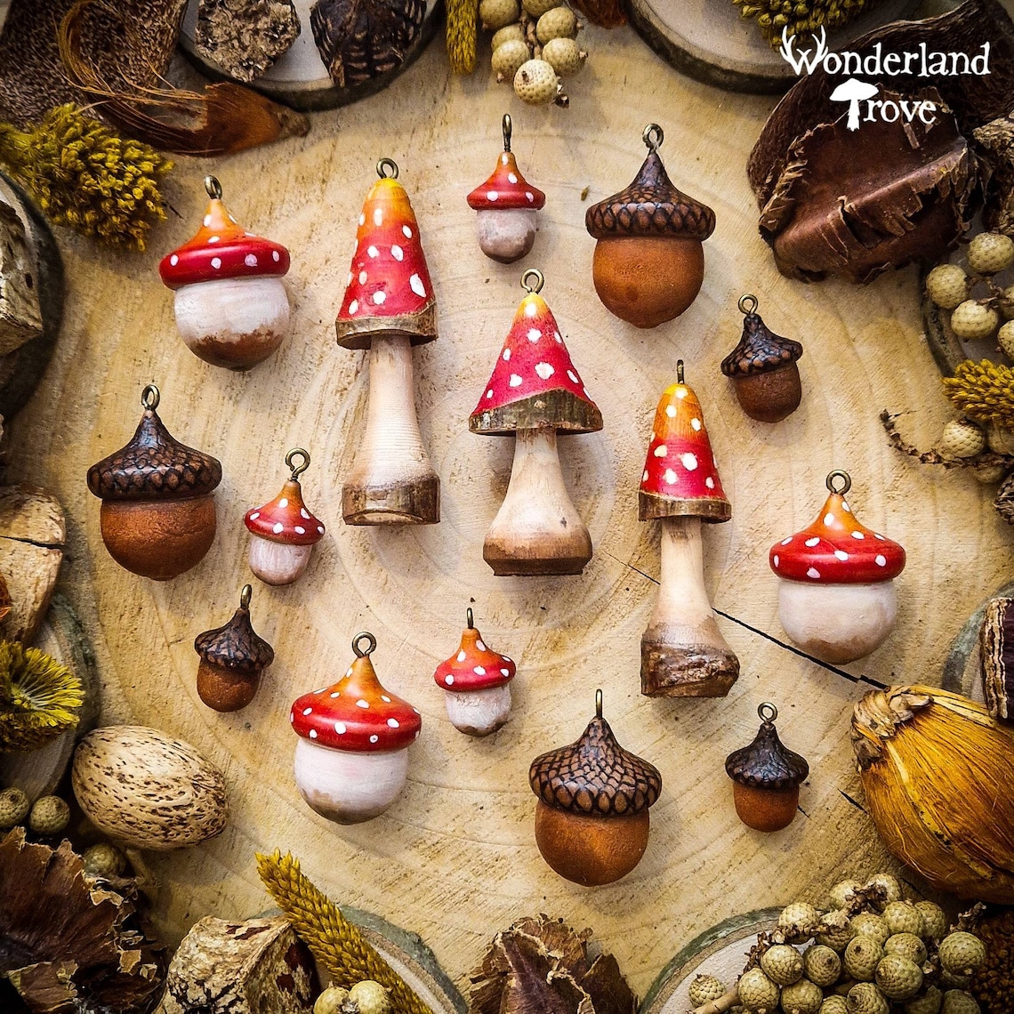 Wooden Mushroom Mushroom Decoration Mushroom Christmas - Etsy