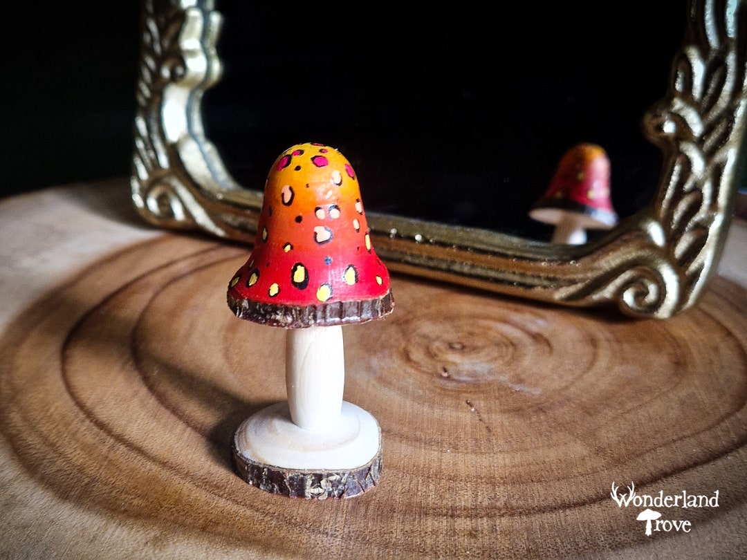 Wooden Mushroom Decorations, Coloured Mushrooms, Free Standing Mushroom ...