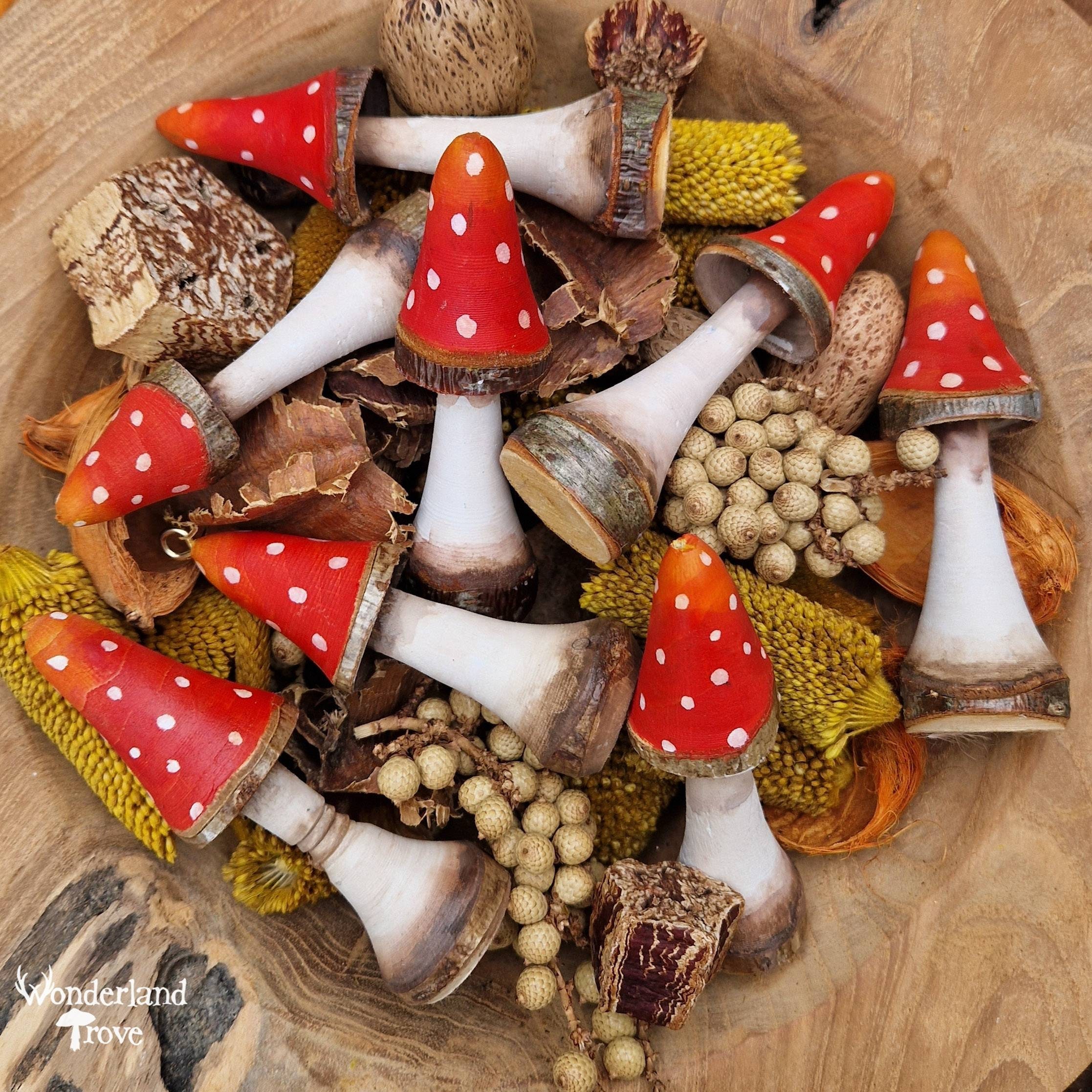 Wooden Mushroom Mushroom Decoration Mushroom Christmas - Etsy