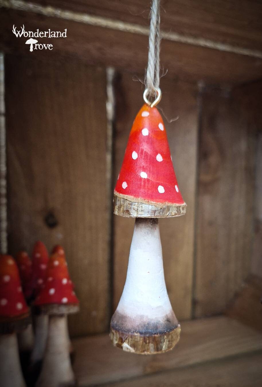 Wooden Mushroom Mushroom Decoration Acorn Decorations - Etsy UK
