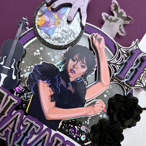 Wednesday Inspired Cake Topper - Etsy