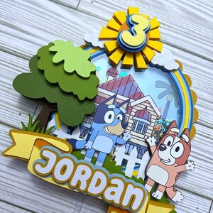 Bluey Inspired Cake Topper - Etsy
