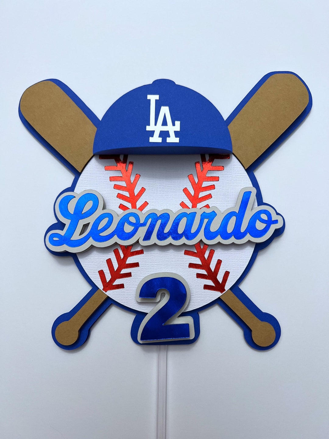 Dodgers Inspired Cake Topper - Etsy
