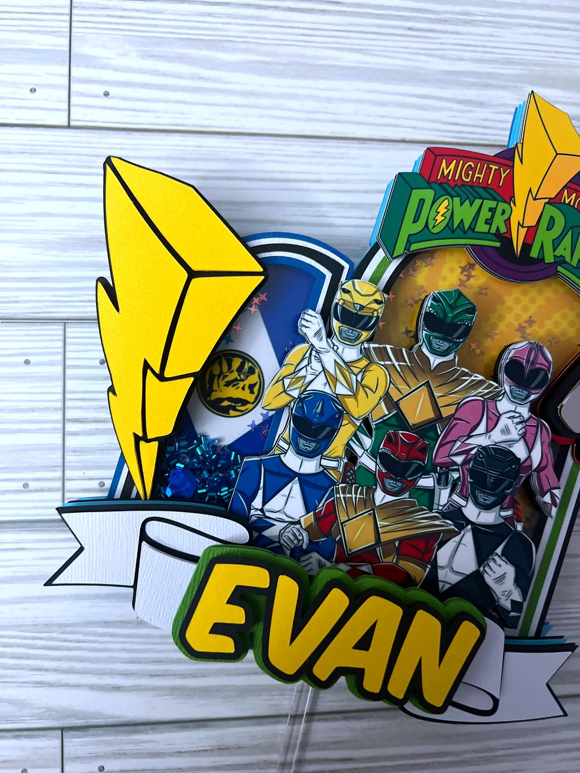 Power Cake Topper | Rangers Cake Topper - Etsy
