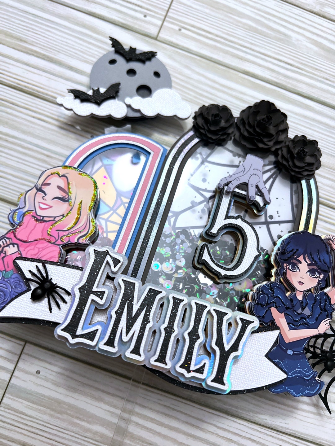 Wednesday Inspired Cake Topper - Etsy