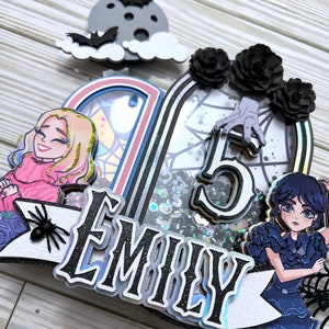 Wednesday Inspired Cake Topper - Etsy