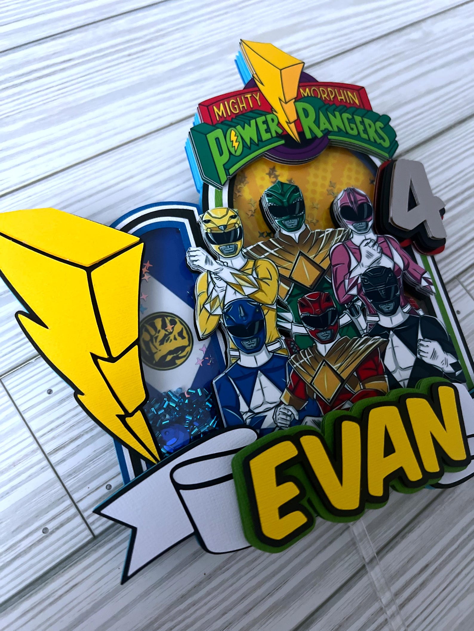 Power Cake Topper | Rangers Cake Topper - Etsy