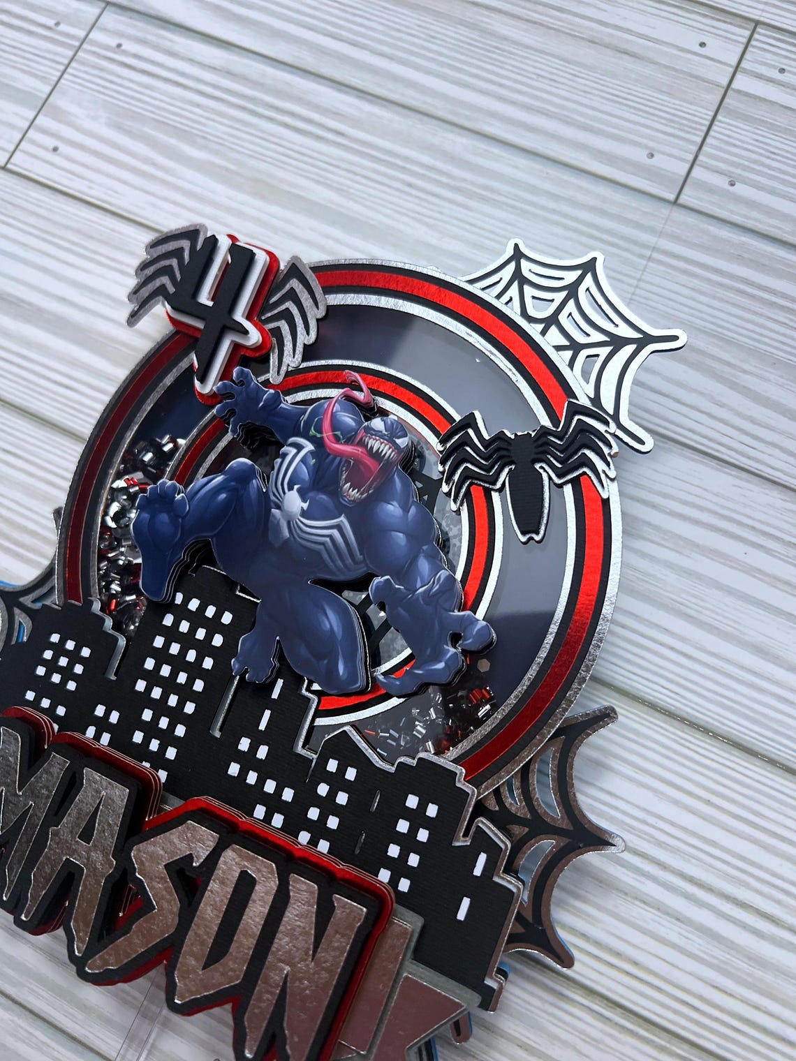 Venom Inspired Cake Topper - Etsy