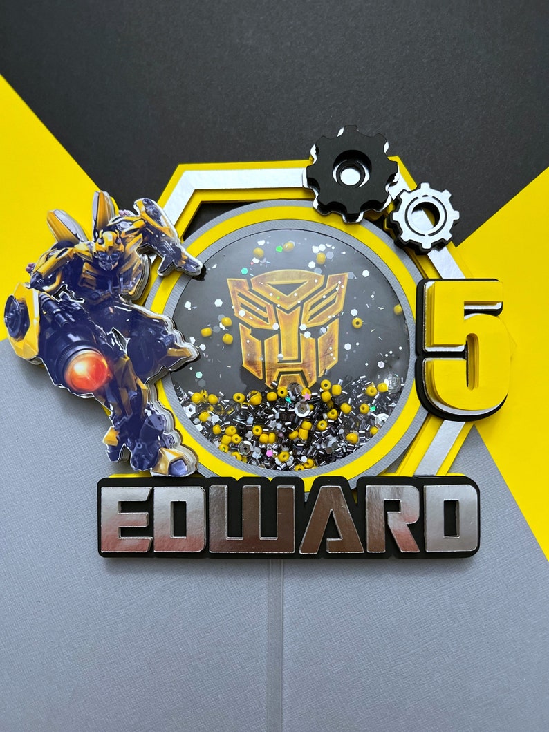 Transformers Bumbleebee Inspired Cake Topper - Etsy