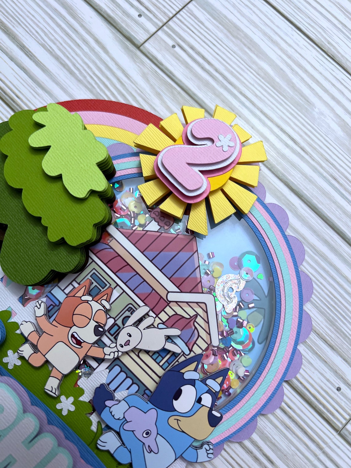 Bluey Inspired Cake Topper - Etsy