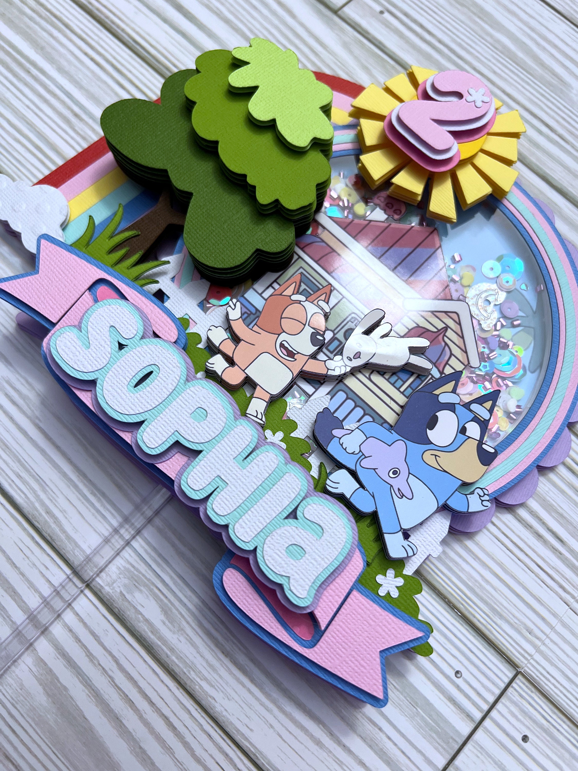 Bluey Inspired Cake Topper - Etsy