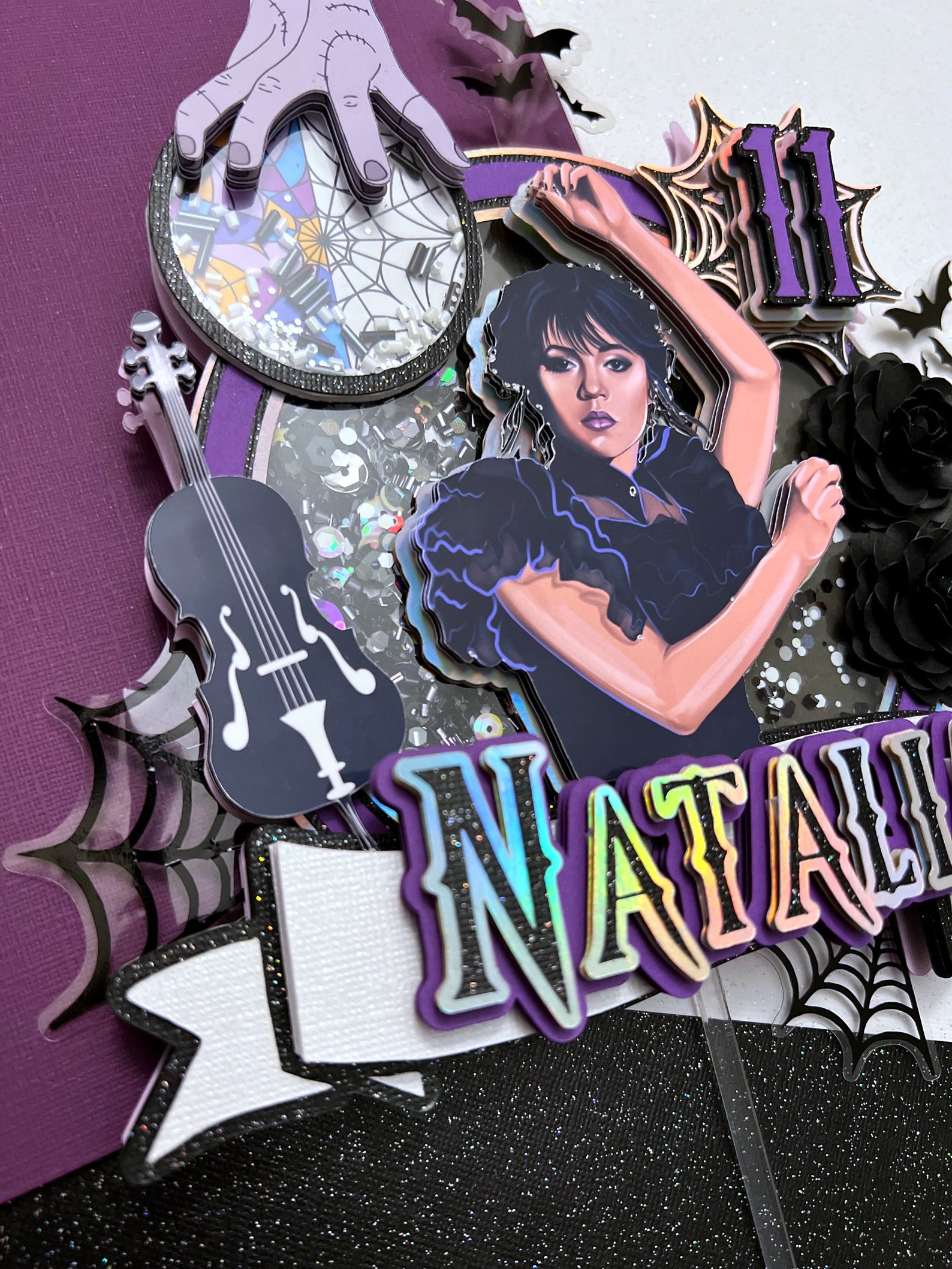 Wednesday Inspired Cake Topper - Etsy