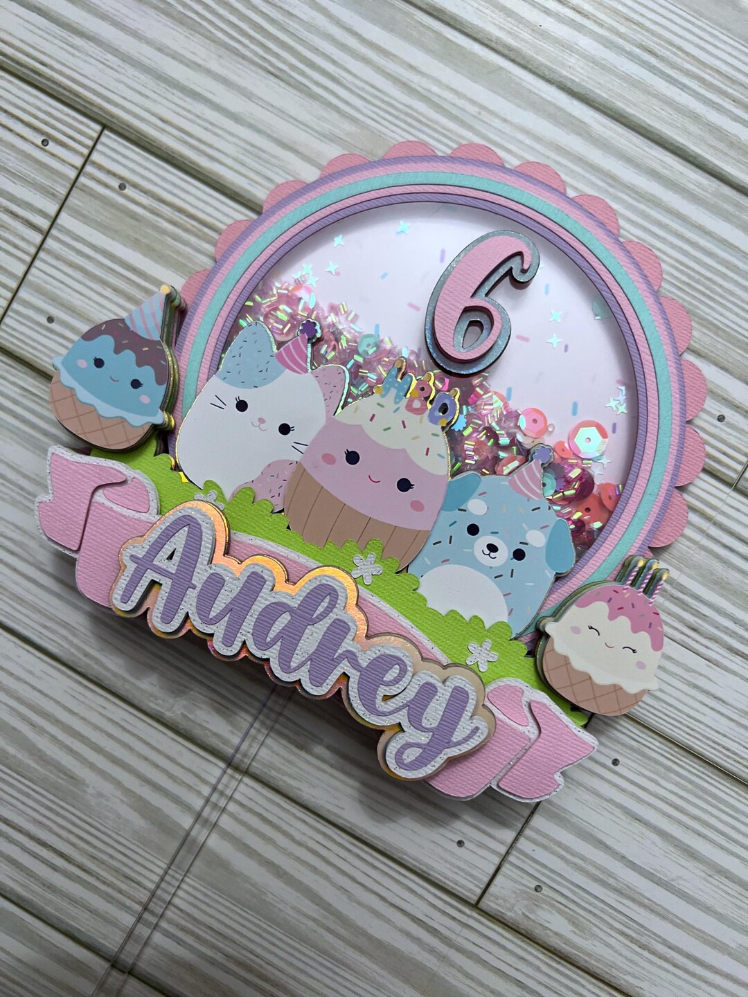 Squishmallow Inspired Cake Topper - Etsy