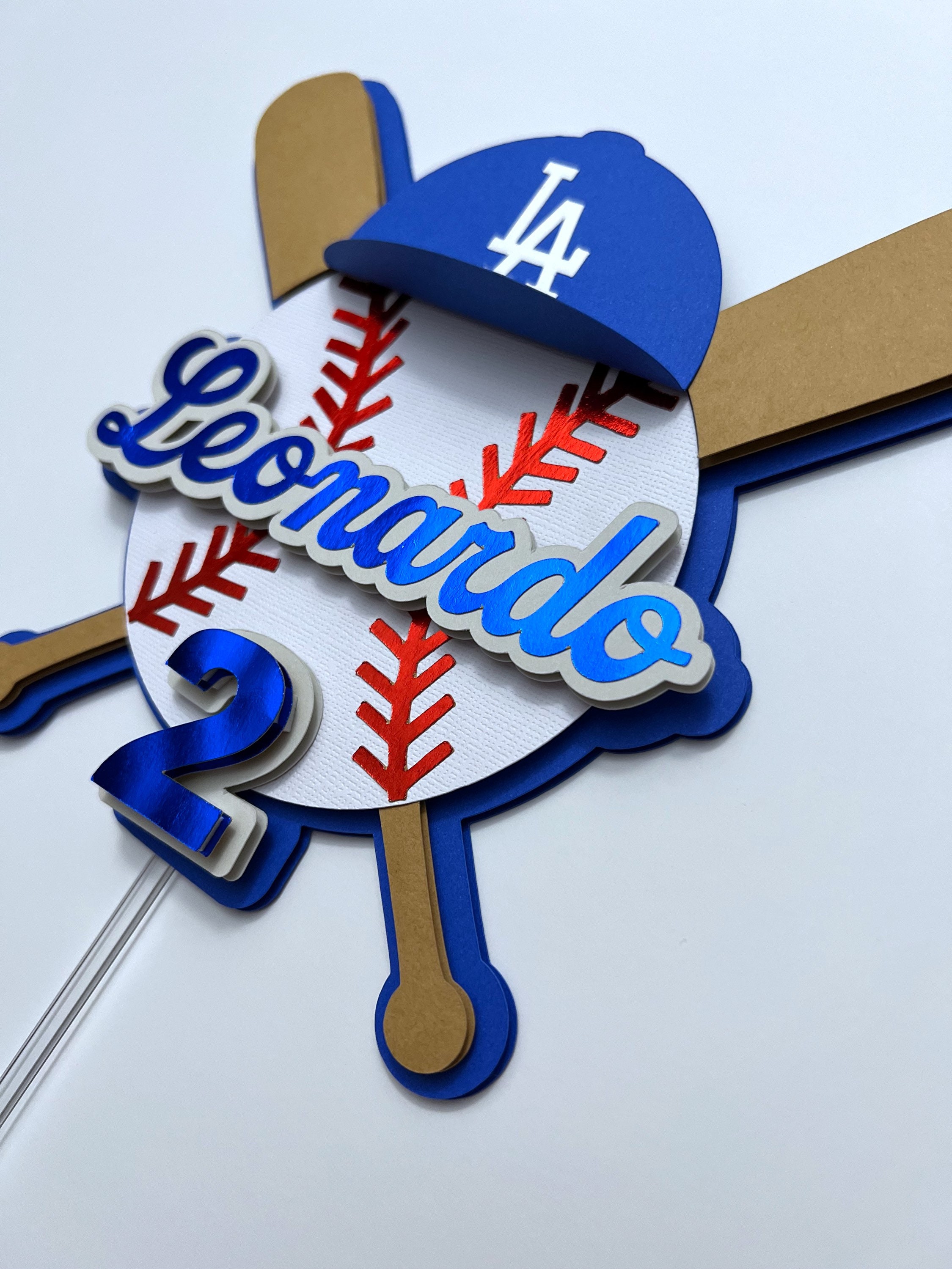 Dodgers Inspired Cake Topper - Etsy