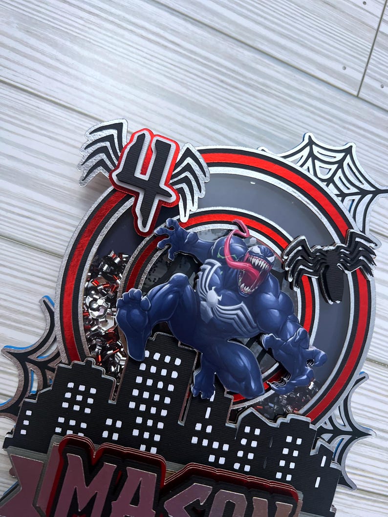 Venom Inspired Cake Topper - Etsy