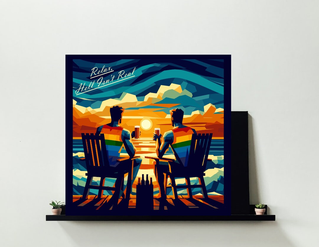 Relax, Hell Isn't Real Fauvism Painting, LGBTQ Art and Activism, Gay ...