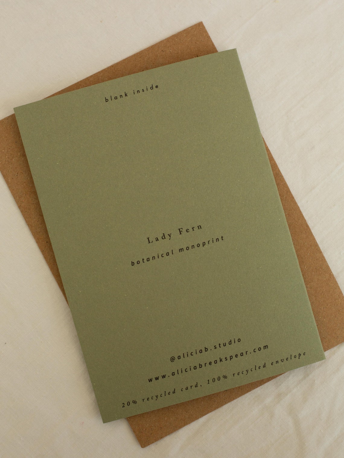 Fern Botanical Card - Lady Fern Card - Botanical Greeting Card - Fern ...