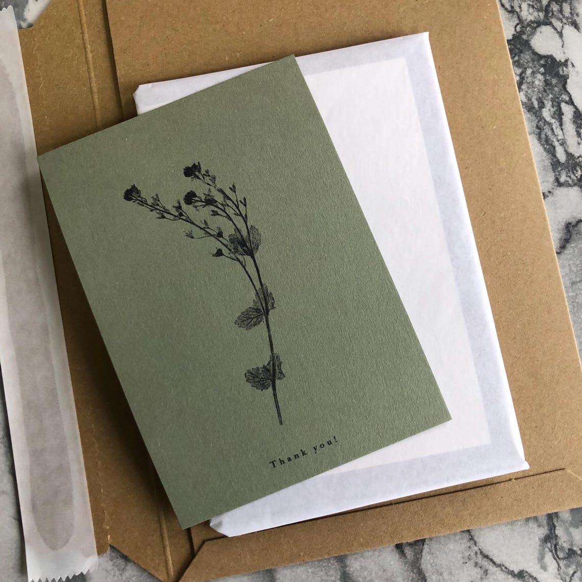 Fern Botanical Card - Lady Fern Card - Botanical Greeting Card - Fern ...