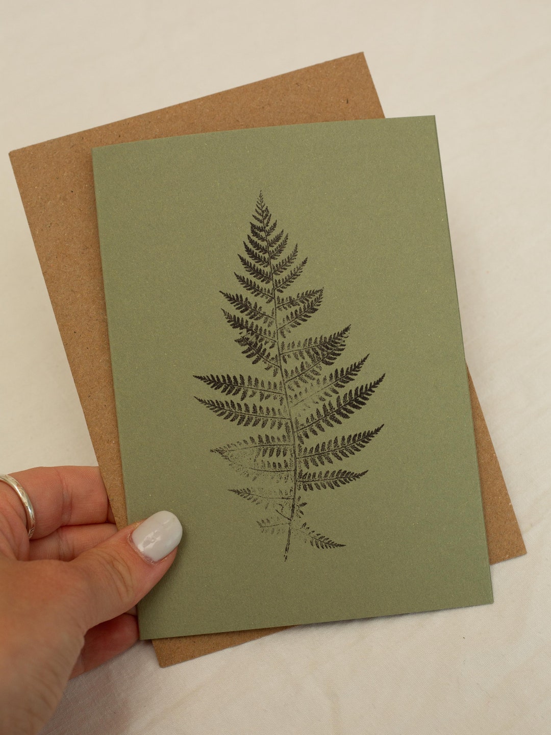 Fern Botanical Card - Lady Fern Card - Botanical Greeting Card - Fern ...
