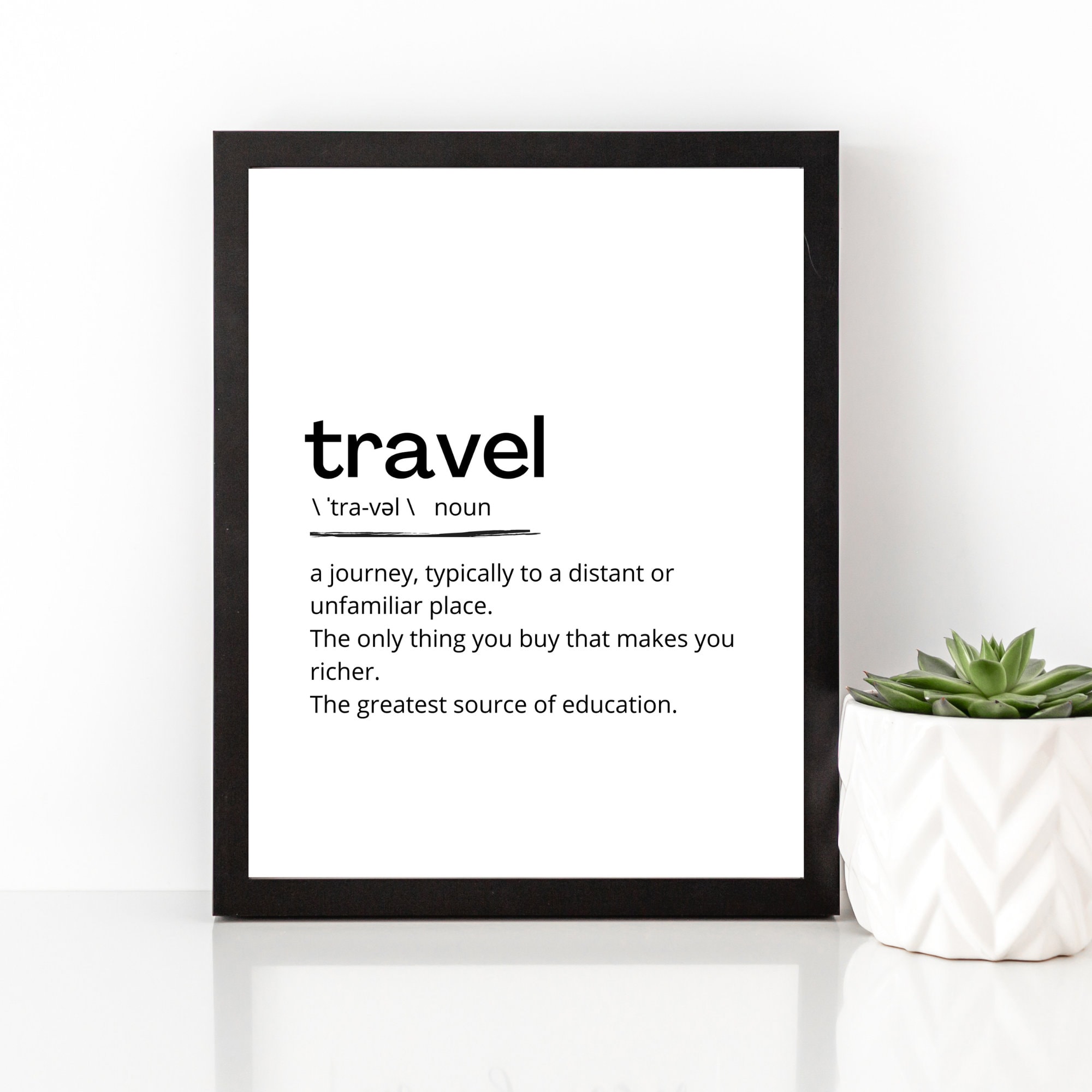Reise Digital Art Print Definition für Reisen Reise Inspiration ...