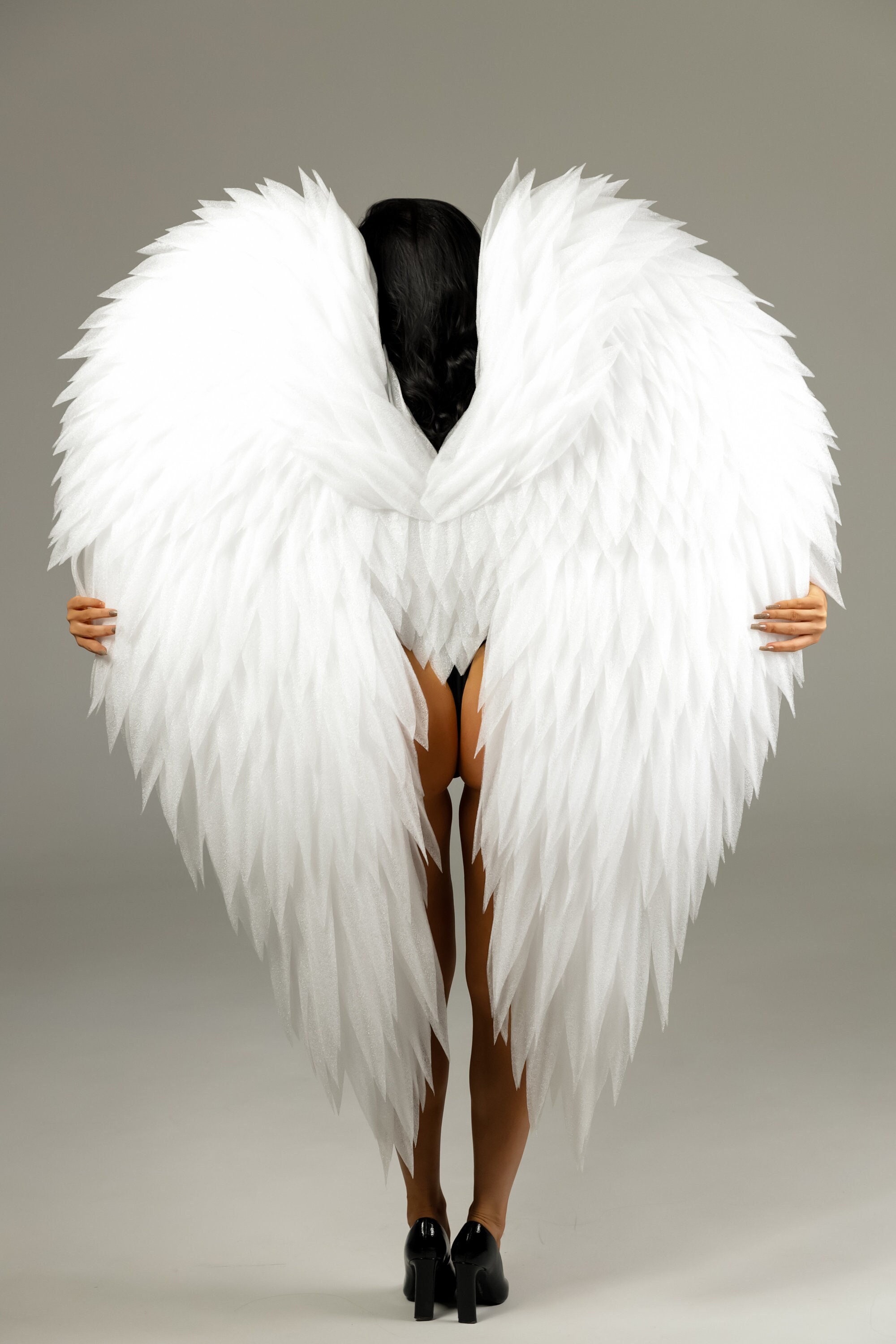 White Costume With Angel Wings, Costume for a Photo Shoot, Angel Wings ...