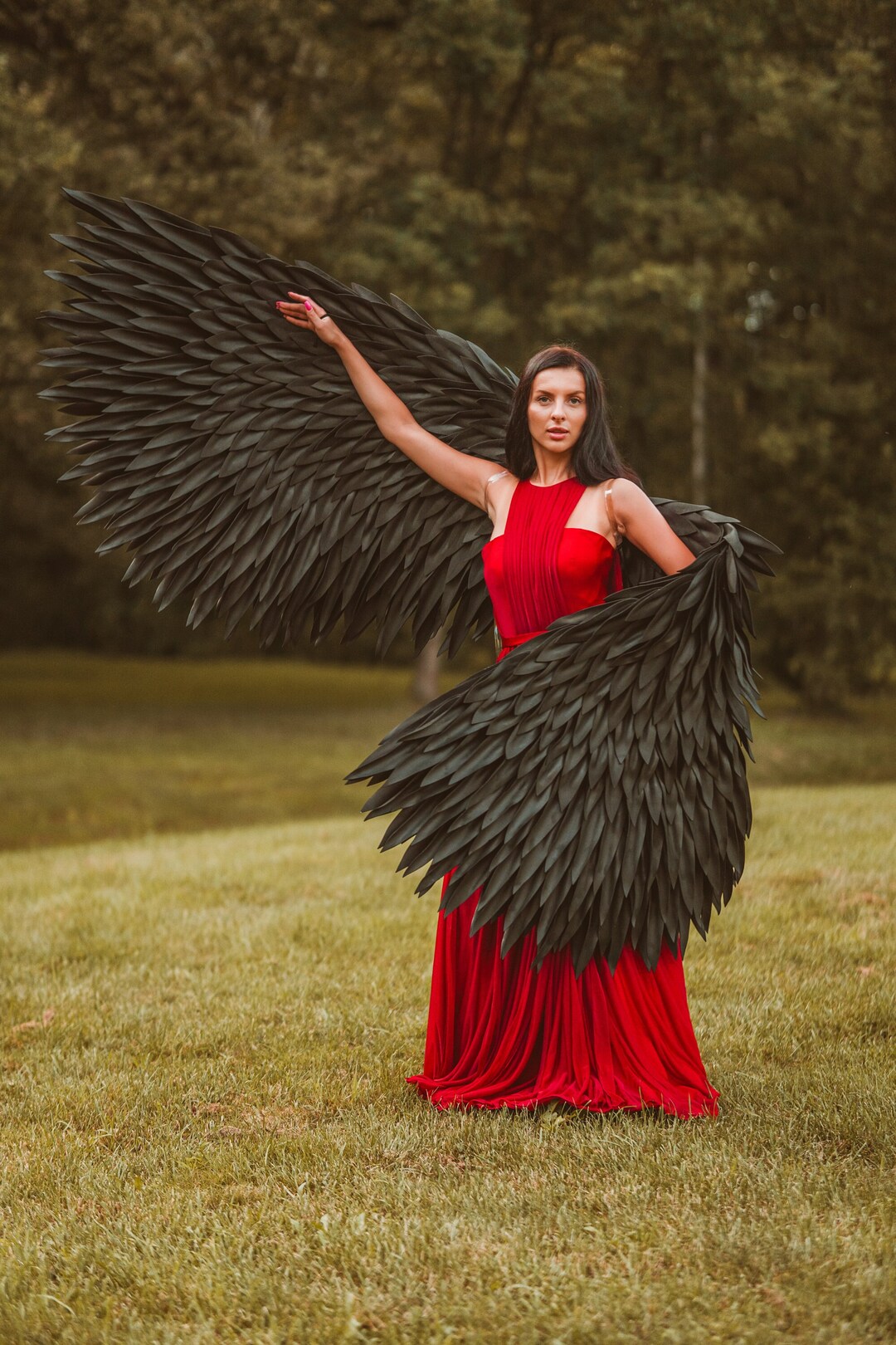 Huge Black Movable Wings, Dance Wings, Black Raven Wings, Wings for ...