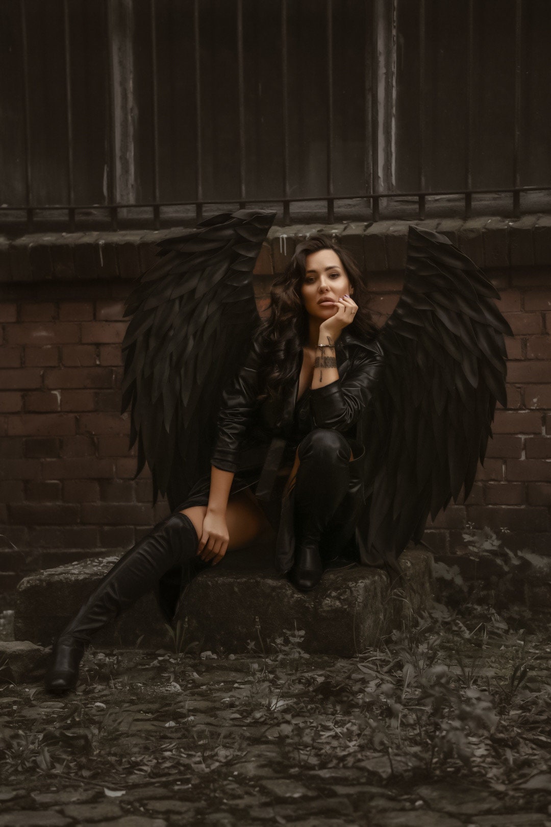 Huge Black Wings, Angel Wings, Black Angel Wings, Falling Angel Wings ...