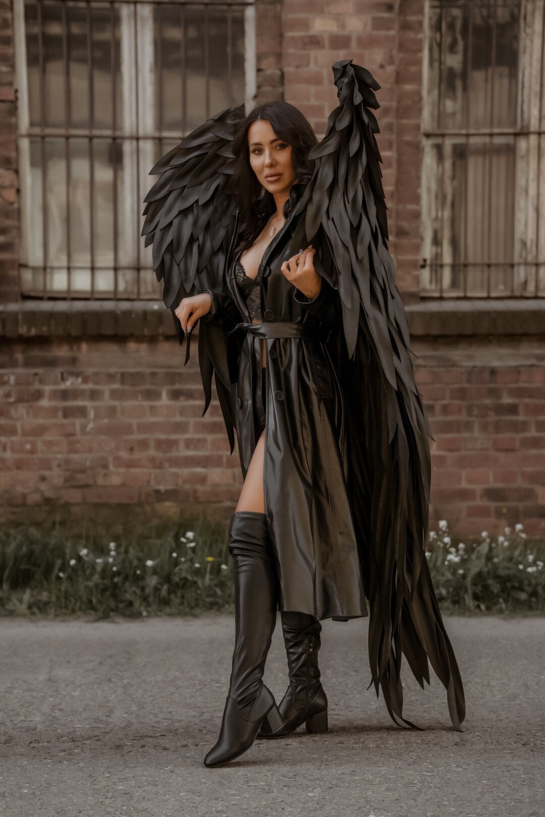 Huge Black Wings, Angel Wings, Black Angel Wings, Falling Angel Wings ...