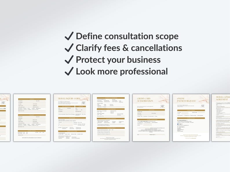 Travel Agent Forms Bundle, Canva Template | Client Intake, Travel ...