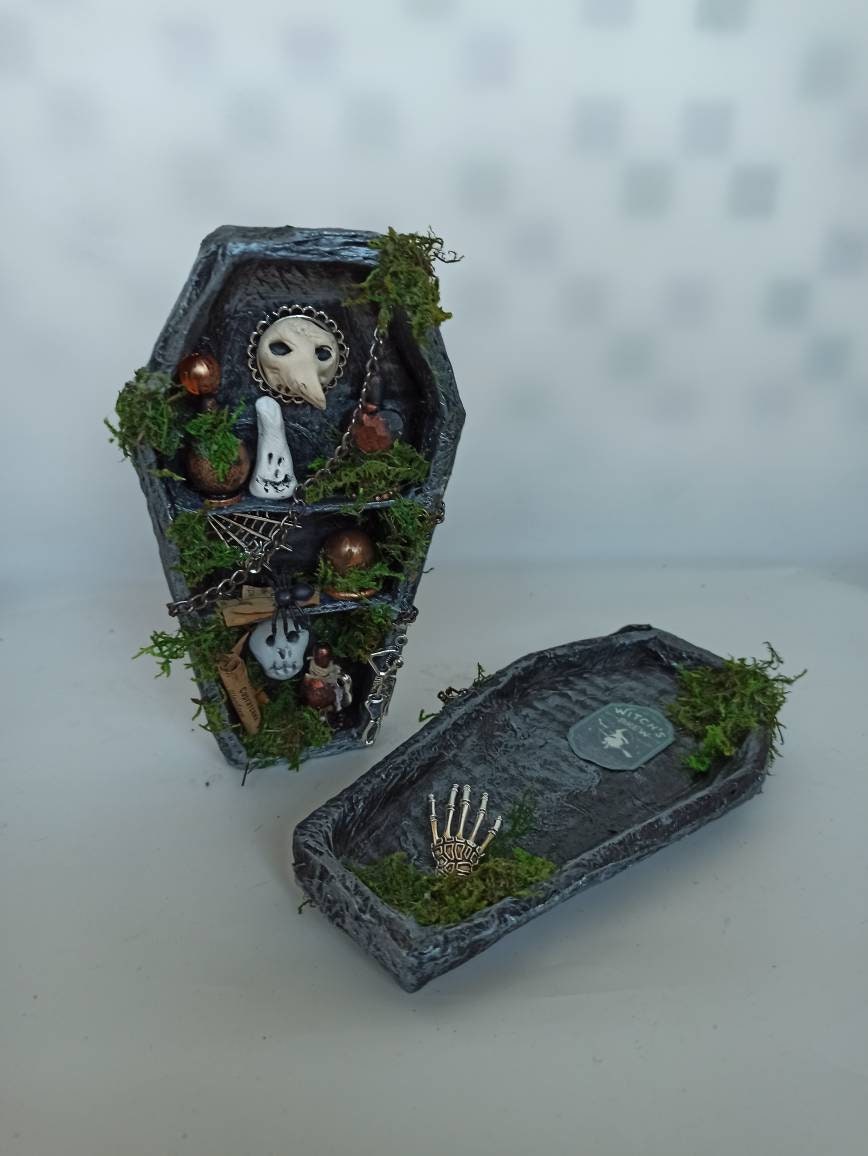 Spooky Miniature Coffin Diorama Curiosity Witch Cabinet - Etsy