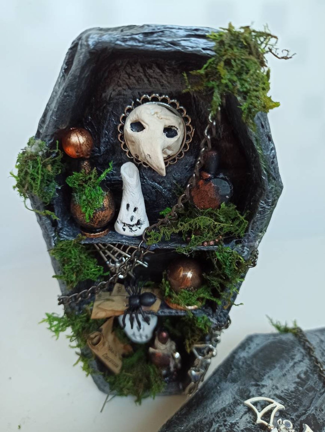Spooky Miniature Coffin Diorama Curiosity Witch Cabinet - Etsy