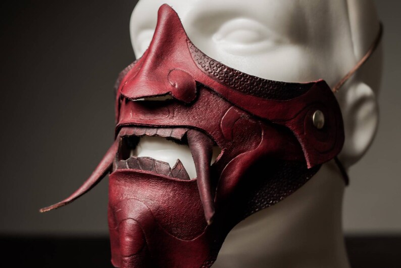 Leather Samurai Oni Ronin Mask - Etsy