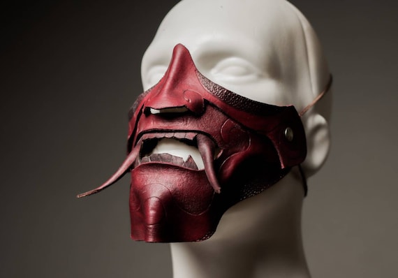 Leather Samurai Oni Ronin Mask - Etsy