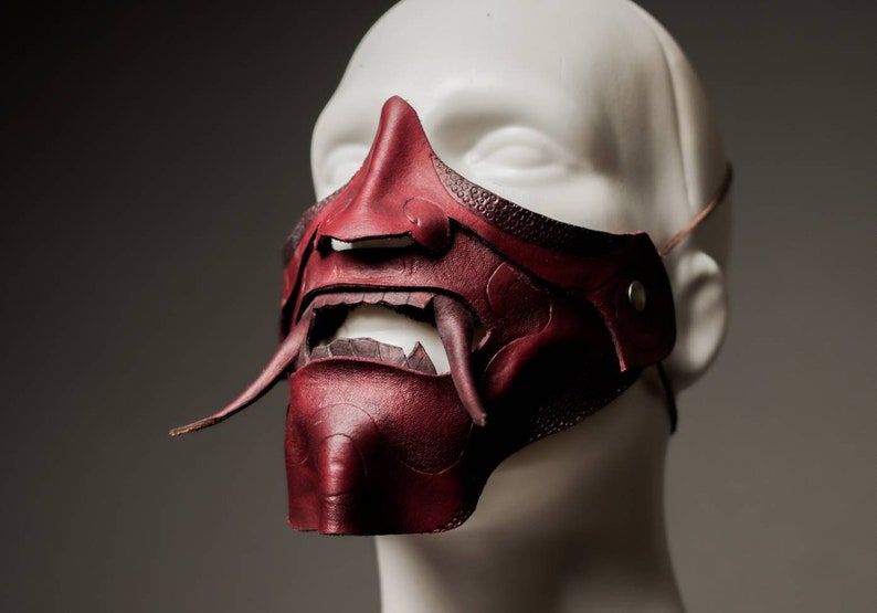 Leather Samurai Oni Ronin Mask - Etsy