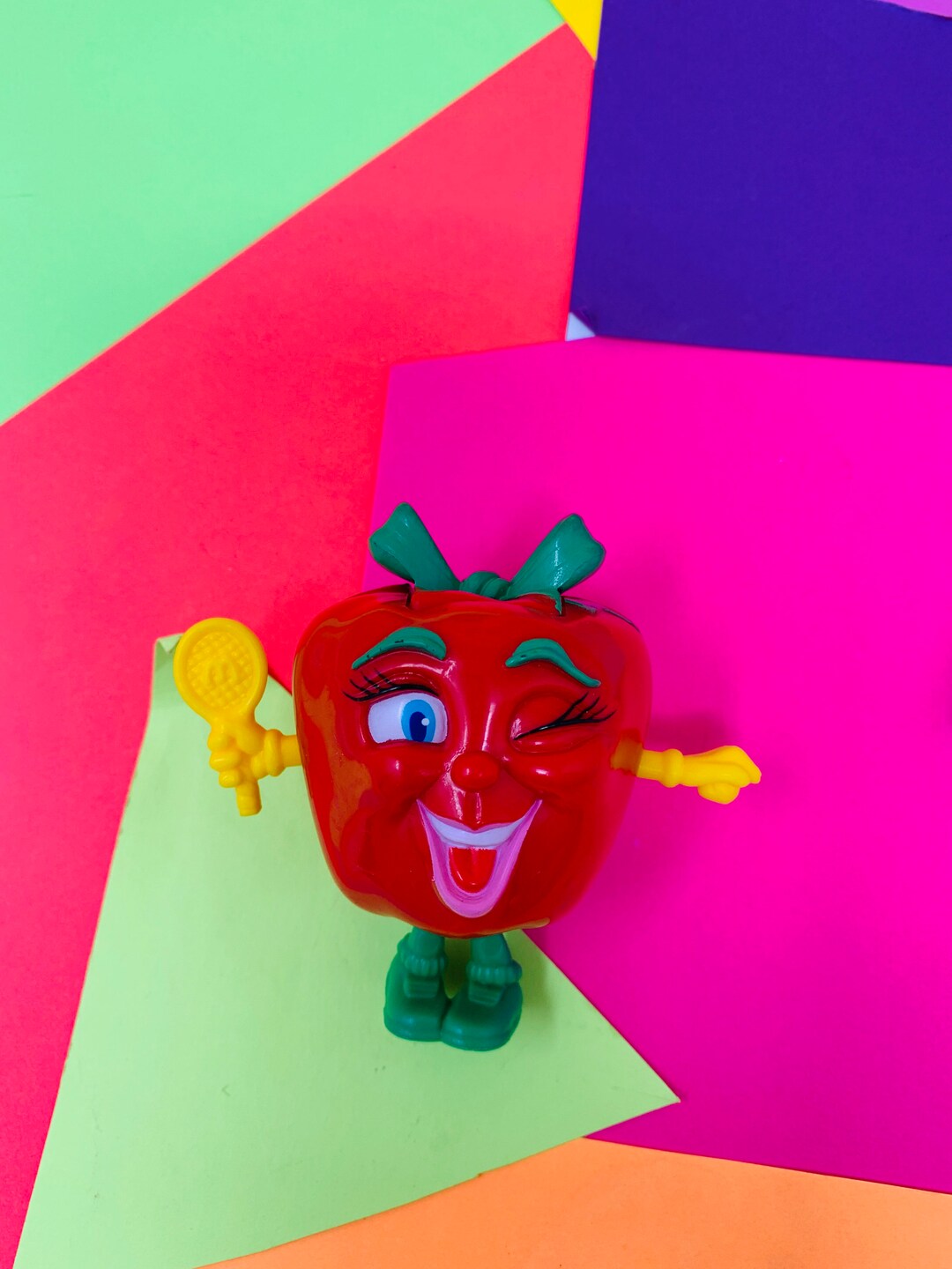 Vintage Mcdonald's Ruby Red Apple Happy Meal Toy Collectible ...